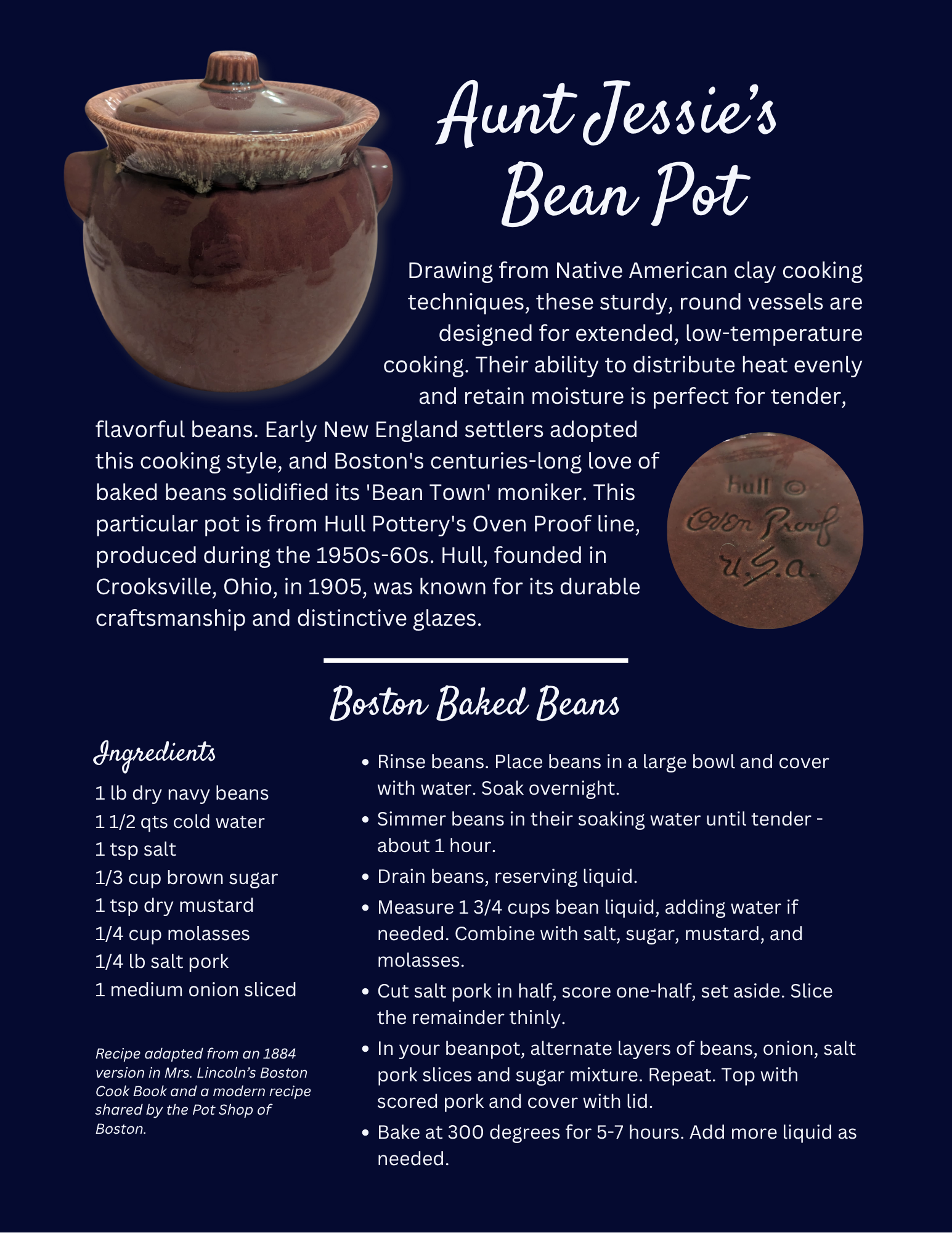 The Story of Aunt Jessie’s Bean Pot - Story & Artifact Co.